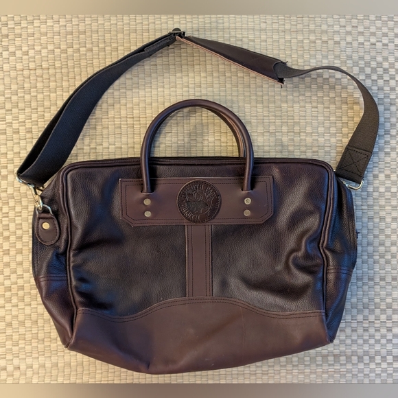 Duluth Pack | Bags | Duluth Pack Leather Travelers Briefcase Black ...